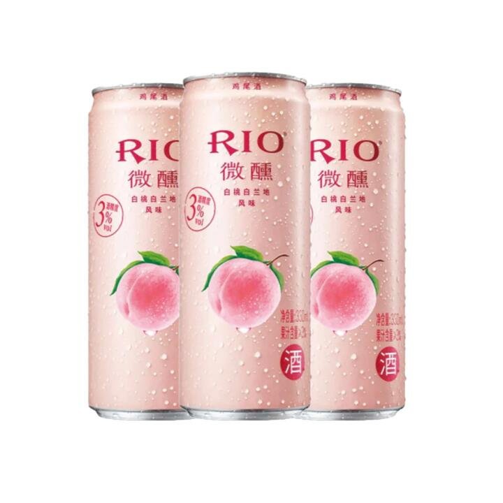 RIO Sparkling Cocktail – White Peach Brandy Flavour 3% (330ml x 3 ...