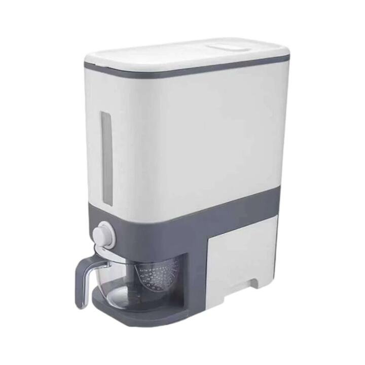 One-Touch Rice Dispenser 12kg with Measuring Cup – Airtight Grain ...
